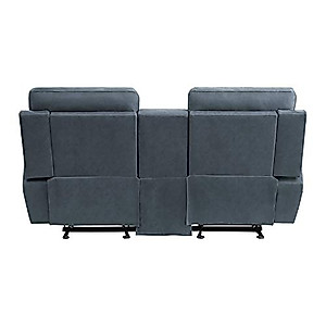 Lexicon Valois Double Glider Reclining Loveseat, Blue