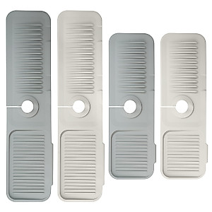 Kitchen Organization Essentials: Kitchen and Bathroom Faucet Splash Guard, Sponge Mat, Sink Organizer and Splash Mat for all Kitchen and Bathroom Needs! (Granite, 24" x 5.5")