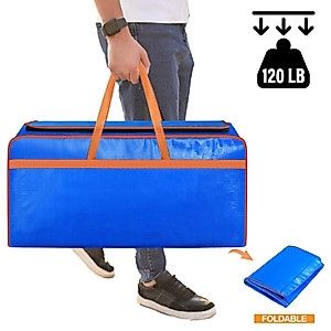 150L Moving Bags Heavy Duty Extra Large Duffel Bags, Moving Supplies 40 Gallon Plastic Moving Storage Bags with Zipper, Moving Totes for Storage Packing Bags for Moving, Traveling, 2Pack