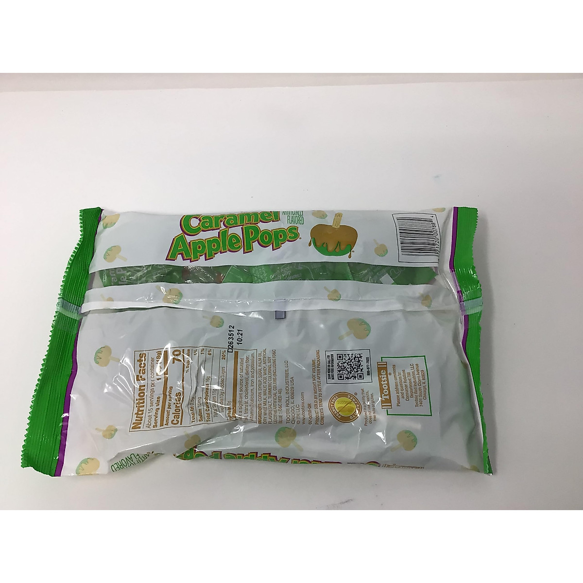 Tootsie Caramel Apple Pops Green 9.4 oz Bag