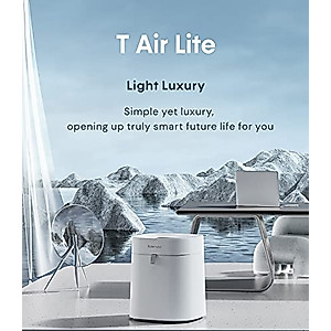 TOWNEW T Air Lite(T02B) Self-Sealing 4.4 Gallon Waste Bin | No Lid Waterproof Motion Sense Activated Garbage Bin | Smart Home Electric Trash Cans - White x1 Refill Ring Included (Up to 25 Bags)