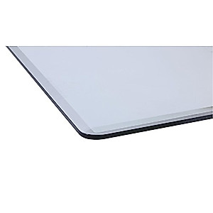Milan Rectangle 1/2" Bevel Edge Glass Top, 44 x 84, Clear