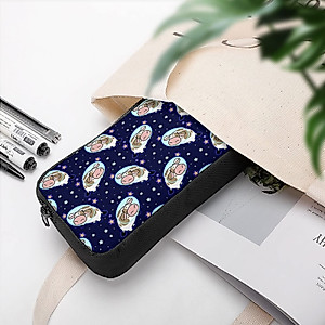 SpaceCow Moo Pencil Case Stationery Pen Pouch Portable Makeup Storage Bag Organizer Gift