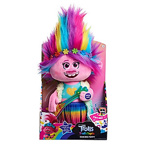 Just Play DreamWorks TrollsTopia Dancing Poppy Feature Plush, Kids Toys for Ages 3 Up