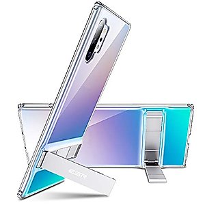 ESR Metal Kickstand Compatible with Galaxy Note 10 Plus Case, Vertical and Horizontal Stand, Reinforced Drop Protection,Flexible TPU Case for Samsung Galaxy Note 10+ / 10 Plus / 5G 6.8" (2019),Clear