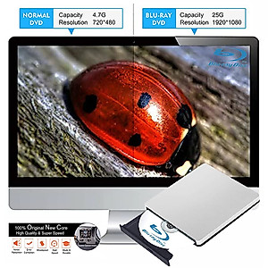 Dainty External Compatible with Read BD DVD CD Drive Portable 3D