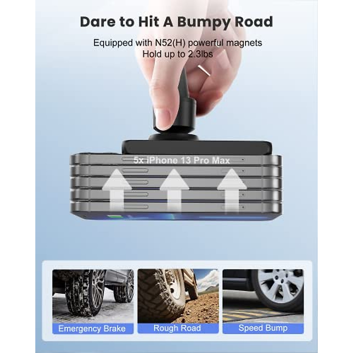 JoyGeek Magnetic Wireless Car Charger, Compatible with Mag-Safe Car Mount Charger for iPhone 14/13/12 Series, Car Air Vent Phone Holder Mount with 18W Car Charger, Black