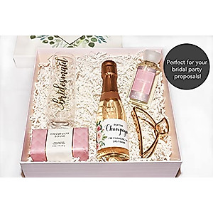 POP the Champagne I’m Changing My Last Name Labels ● SET of 12 ● Bachelorette Party Bridal Shower Bride Squad Mini Champagne Bottle Labels Wine Label Alternative to cards shirts (Blush Floral)