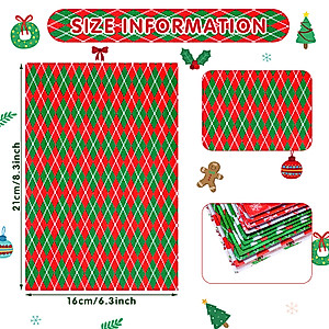 13 Pieces Christmas Faux Leather Sheets 6.3 x 8.3 Inch Green Red White Patterned Leather Fabric Xmas Synthetic Leather Sheets for DIY Crafts Bows Earrings Making Supplies (Animal Style)