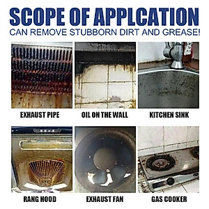 Foaming Heavy Oil Stain Cleaner, All Purpose Bubble Cleaner Kitchen Deep Cleaning Spray, All-purpose Rinse-free Cleaning Spray, Stubborn Grease & Grime Remover Bubble Spray100ML/1PC (2PC)