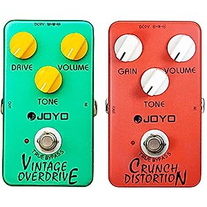 JOYO JF-01 Vintage Overdrive and JF-03 Crunch Distortion Effect Pedals for Electric Guitar Most Frequently Combination Budget Pedals in Bundle