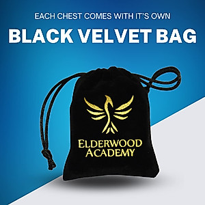 Elderwood Academy Pocket Sized Hex Dice Wood Chest with Magnetic Lid - Perfect for DnD, Magic the Gathering Dice Counters and Any Other Tabletop Games (Mini-Cherry/Celtic)