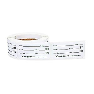 1 x 2 Inch Food Storage Labels Adhesive Removable Food Labels Food Storage Freezer Sticker for Kitchen Containers Home Restaurant Food Date Safe Supplies(300 Pieces)