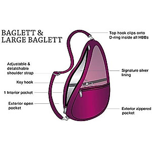 AmeriBag Healthy Back Bag Microfiber 8" Baglett (Black)