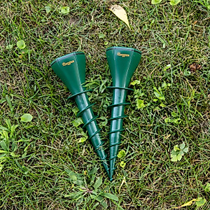 Sunnydaze Spiral Ultrasonic Solar Mole Repellent Stakes - 3 Working Modes - Easy to Install - Child and Pet Safe - 2-Pack