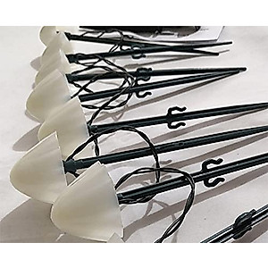 Mushroom String Lights Solar 12FT 12 LEDs Pathway Lights Waterproof Mushroom LED Fairy Lights Outdoor Mini Ground Plug Light for Christmas Yard Patio Gazebo Garden Party Landscape Light, Warm White