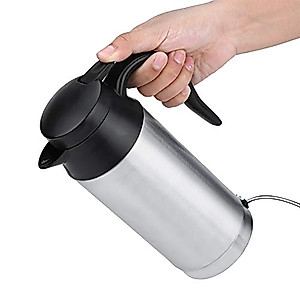 750ml Heated Travel Mug- Stainless Steel Car Water Heating Cup Car Cigarette Lighter DC12V Boiling Water Cup