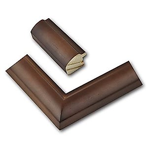 Spiretro 8 x 10 inch Classic Curve Wide Molding, Natural Solid Wood Picture Frame with Plexiglass, Vertical and Horizontal for Tabletop or Wall Mounting Display Photo Frame, Plain Honey Brown