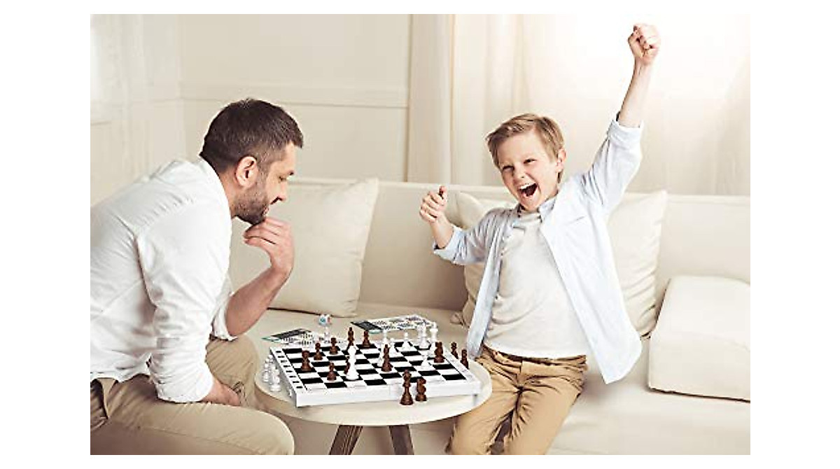 Fun Family Chess Set for Kids & Adults - Wooden Board Game for Learning ...