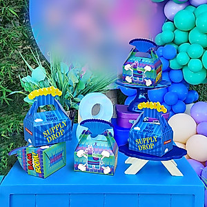 Haxpacal 16 Pcs Video Game Llama Goodie Bags Party Boxes for Battle Gamers Birthday Party Supplies Decorations Favors