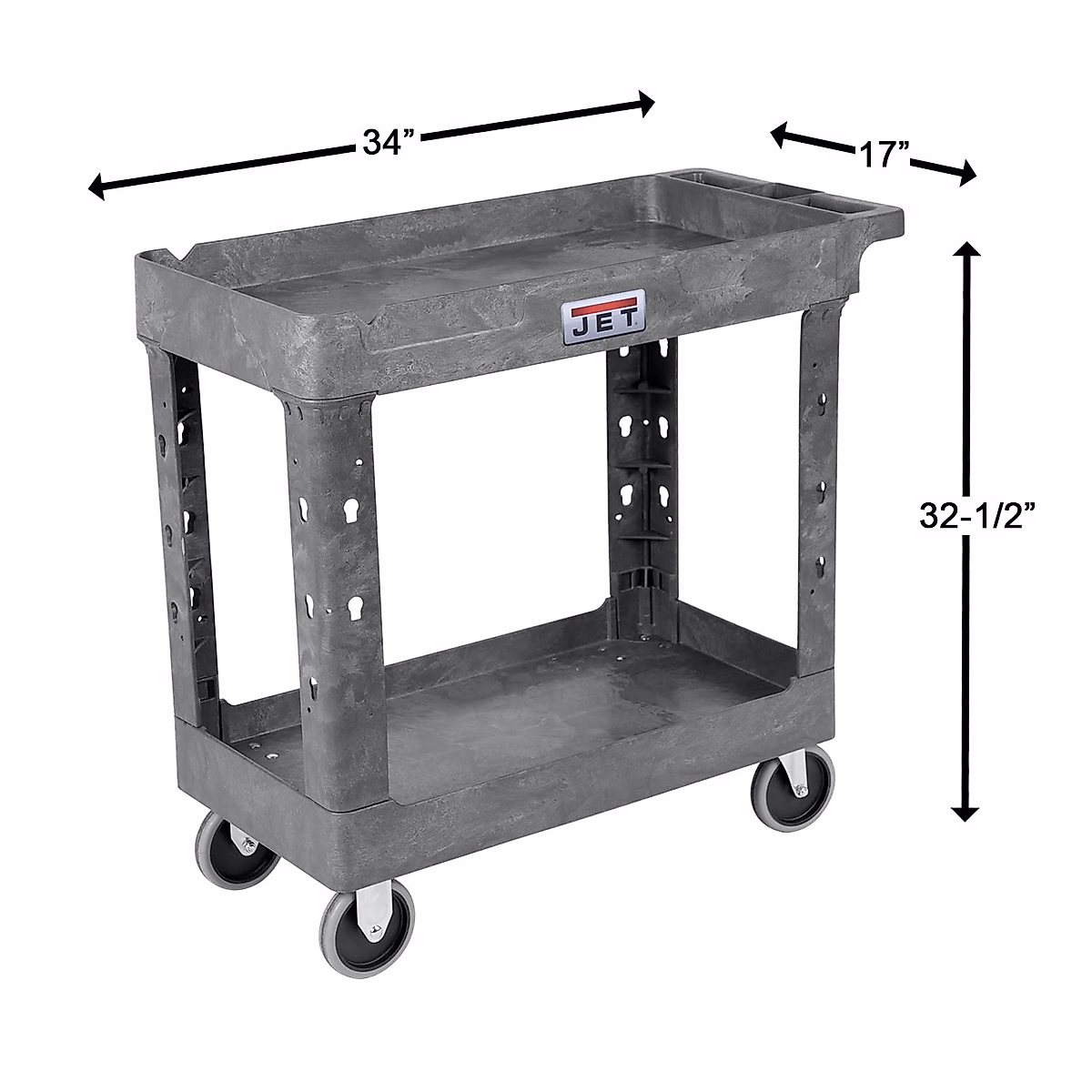 JET 34" x 17" Utility Service Cart, 550 Lbs. Capacity (Model PUC-3417)