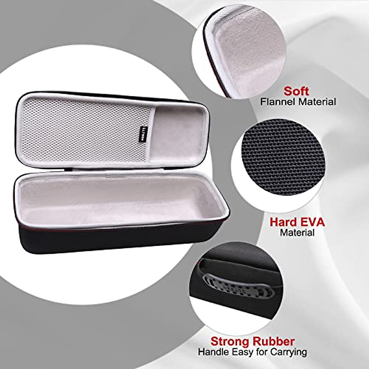 LTGEM EVA Hard Case for Brother ADS-1250W / ADS-1700W / ADS-1200 Wireless Document Scanner - Protective Carrying Storage Bag