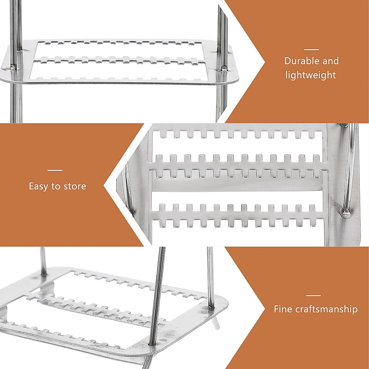 Microscope Slides Staining Rack Glass Slides Rack Stainless Staining Rack 26 Positions Microscope Slides Holder Glass Microscope Slides Rack