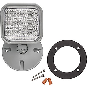 Lithonia Lighting ERE GY SGL WP M12 LED One Single Head Emergency Light, Gray