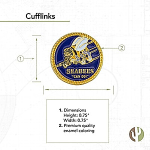 Desert Cactus United States Navy Cufflinks Formal Wear US Navy (Cufflinks - Seabees)