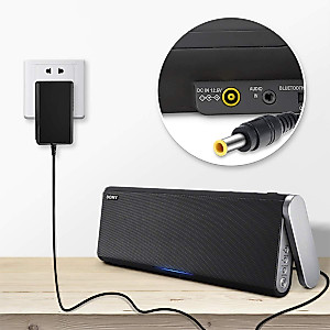 PwrON AC to DC Adapter Compatible with Sony SRSX5 SRSX5/WHT SRSX5/RED SRSX5/BLK SRSBTX300 SRSBTX300/WHT SRSBTX300/BLK SRS-BTX300 AC-S125V25A Portable NFC Bluetooth Wireless Speaker System