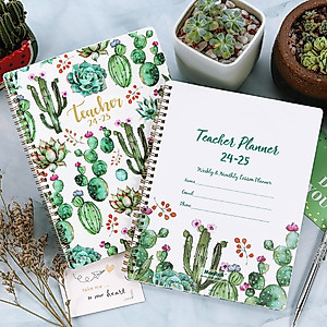 2024-2025 Teacher Planner - Lesson Planner 2024-2025 from Jul 2024 - Jun 2025, 8'' x 10'', Lesson Plan Book, Weekly & Monthly Lesson Planner with Quotes