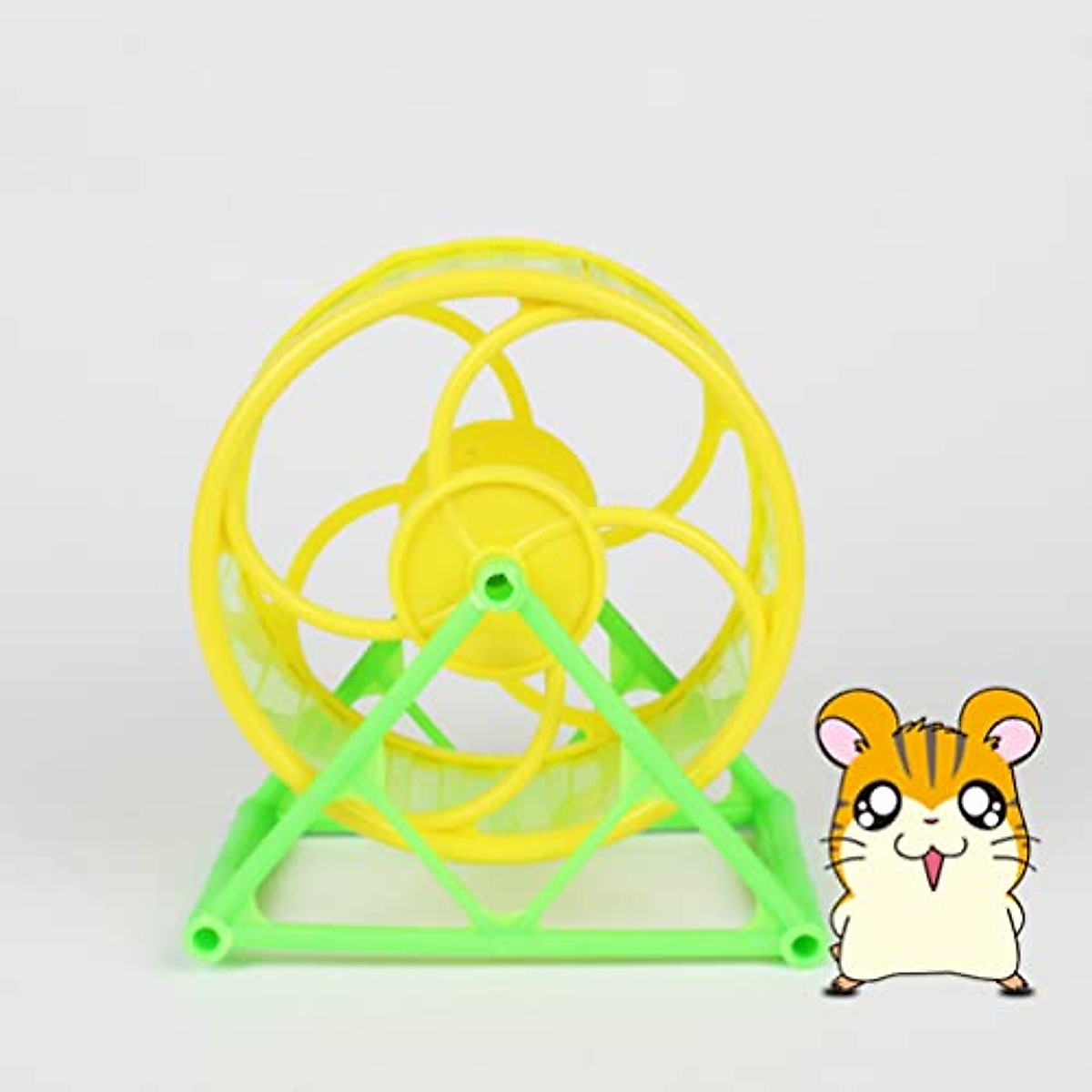 Ipetboom Silent Hamster Wheel Toys 2PCS Exercise Wheel Silent Running Wheel Pet Running Jogging Sports Exercise for Small Pet Hamsters Mice Rat Gerbils (Random Color) Chinchilla Hamster