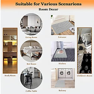 Retro Movies Area Rug, Cinema Home Theater Non Slip Easy Care Bedroom Rugs, Breathable Durable Carpet for Indoor Study Living Room Office Decor Rug - 4 ft x 6 ft