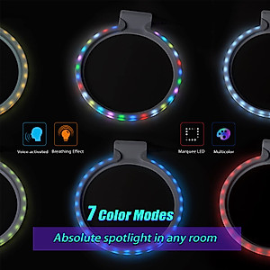 Nargos PS5 Base LED Light - PS5 Accessories RGB Vertical Stand Light with 7 Colors for Playstation 5 Digital & Disc Edition Console