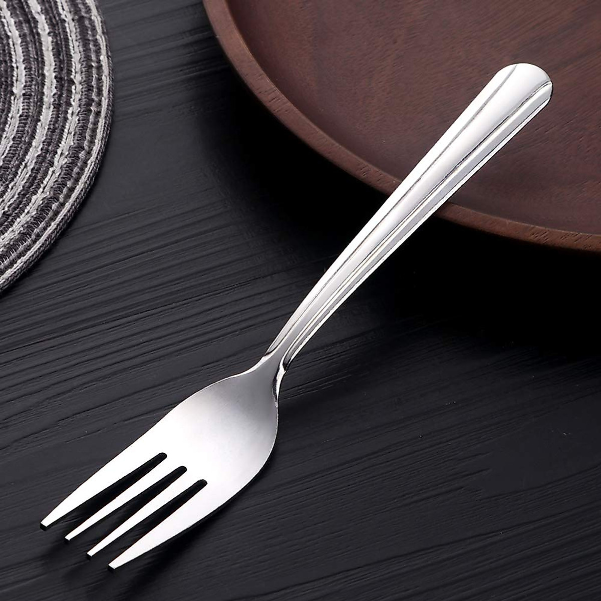 Salad Fork 6-Inch Tea Dessert Fork Stainless Steel Small Dinner Fork, BUY&USE Set of 12 Silverware