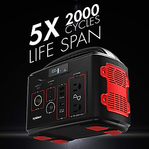 Tenergy Solar Generator Bundle w/ 60W Portable Solar Panel and 300wh Portable Power Station Bundle, for Renewable Energy Solar Power Generator, Emergency Backup Power, Outdoor Camping, RV Campervans