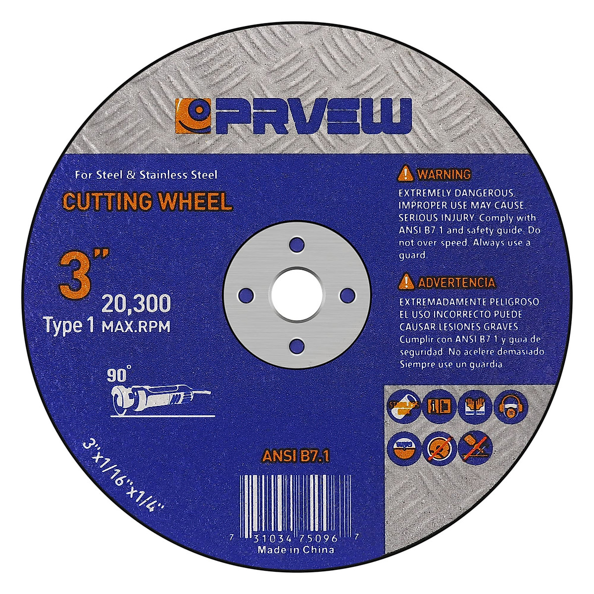 PRVEW 25-Pack 6 Inch Cut Off Wheels,6"x0.045"x7/8"Cutting Wheels, Angle Grinder Cutting Disc General Purpose Cut-Off Wheel(6-Inch)