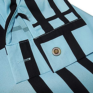 ZC&GF Women's Long Sleeve V-Neck Stripes Casual Blouses Pocket Button Down Shirt Tops