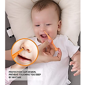 Two Pack 3 in 1 Baby Nose and Ear Gadget, Safe Baby Booger Remover, Nose Cleaning Tweezers, Nose Cleaner for Baby Infants and Toddlers, Dual Earwax and Snot Removal Baby Must Have Items