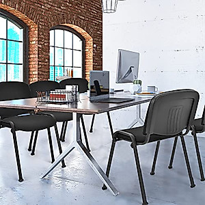 Giantex Set of 5 Conference Chair with Ergonomic Upholstered Seat,Elegant and Stackable Design for Office,Waiting Room, Guest Room, 5 Pieces Reception Executive Chair Set (31.5 H)