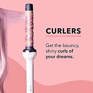 InStyler Max Prime 1.25” 2-Way Rotating Professional Tourmaline Ceramic Iron - Automatic Revolving Curling Iron Straightens & Styles Hair with Four Heat Settings