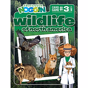 Professor Noggin's Wildlife of North America Trivia Card Game - an Educational Based Card Game for Kids - Trivia, True or False, and Multiple Choice - Ages 7+ - Contains 30 Cards