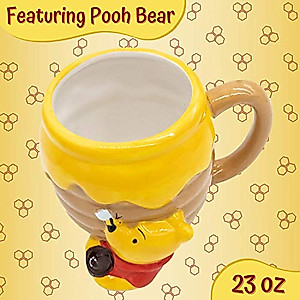 Silver Buffalo Winnie the Pooh Honey "Hunny" Pot Ceramic 3D Sculpted Coffee Mug, 23 Ounces