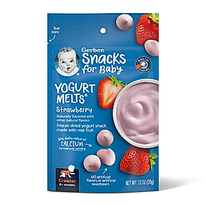Gerber Baby Snacks Yogurt Melts, Strawberry, 1 Ounce (Pack of 7)