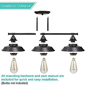 Farmhouse Bathroom Vanity Wall Light Fixture Dark Bronze, Industrial Rustic Style 3-Light Vanity Wall Sconce, Vintage Wall Mount Lamp for Bathroom, Bedroom, Vanity Mirror, Cabinets, Dressing Table