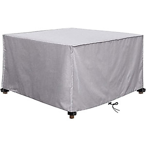 Patio Furniture Set Cover,(48" L x 36" W x 40" H) Rectangular Outdoor Table and Chairs Cover,420D Oxford Tear-Resistant Waterproof UV Resistant Wind Dust Proof Furniture Set Covers,Silver