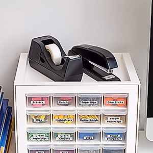 IRIS USA 16 Drawer Stackable Storage Cabinet for Hardware Crafts and Toys, 10.63-Inch W x 7-Inch D x 8.75-Inch H, White - Small Brick Organizer Utility Chest, Scrapbook Art Hobby Multiple Compartment