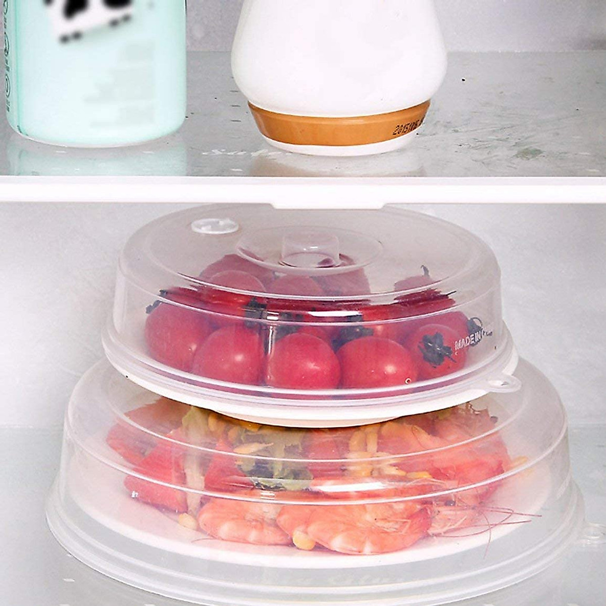 U-M Microwave Plate Cover with Steam Vents Dish Cover Microwave Splatter Cover Attractive