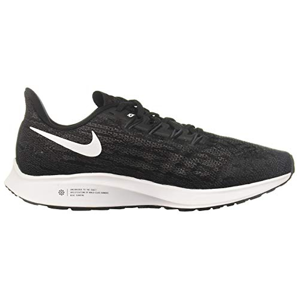 Nike Women's Air Zoom Pegasus 36 Running Shoes, Black/White-thunder Grey, 7