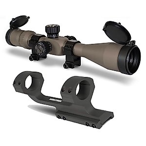 Monstrum G3 4-16x50 FFP Rifle Scope | Flat Dark Earth | Monstrum Extended Length Offset Scope Mount | 20 MOA | Bundle